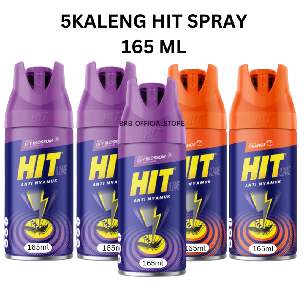 Jual PAKET 5 KALENG HIT AEROSOL SPRAY OBAT ANTI NYAMUK DAN KECOA SEMPROT 165ML | Shopee Indonesia