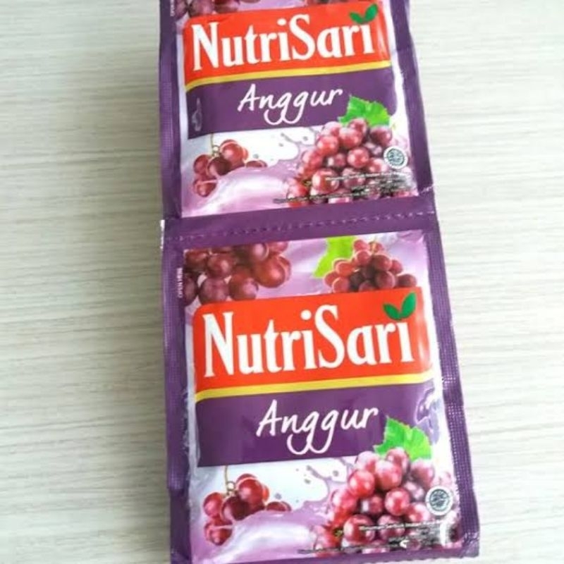 Jual NutriSari Minuman Serbuk Rasa Anggur 1 Renceng isi 10 sachet ...