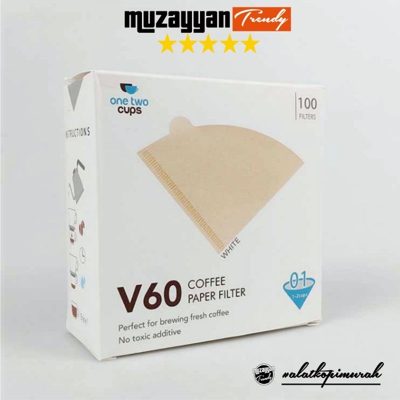 Jual Kertas Filter V60 01 Saringan Kopi V60 Drip 1-2 Cup Isi100PCS ...