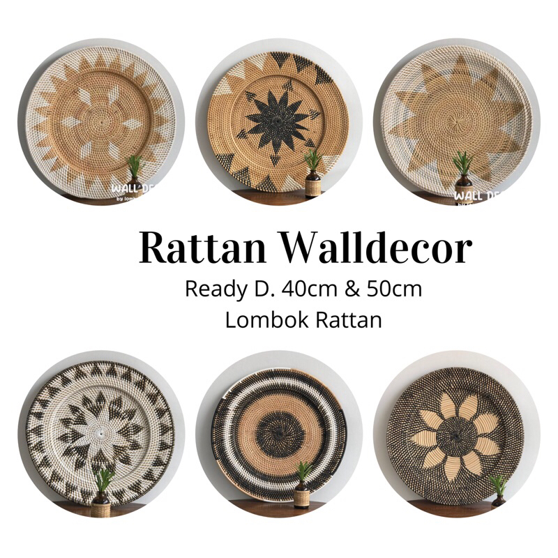 Jual Lombok Authentic | Walldecor Rotan Lombok Bulat Piringan Anyaman ...
