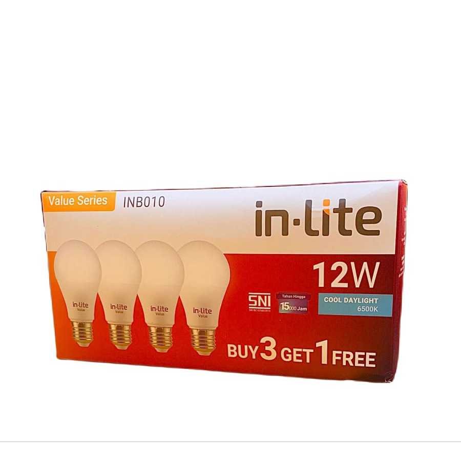 Jual INLITE VALUE SERIES PACK LED 12W INB010 BELI 3 GRATIS 1 SNI ...