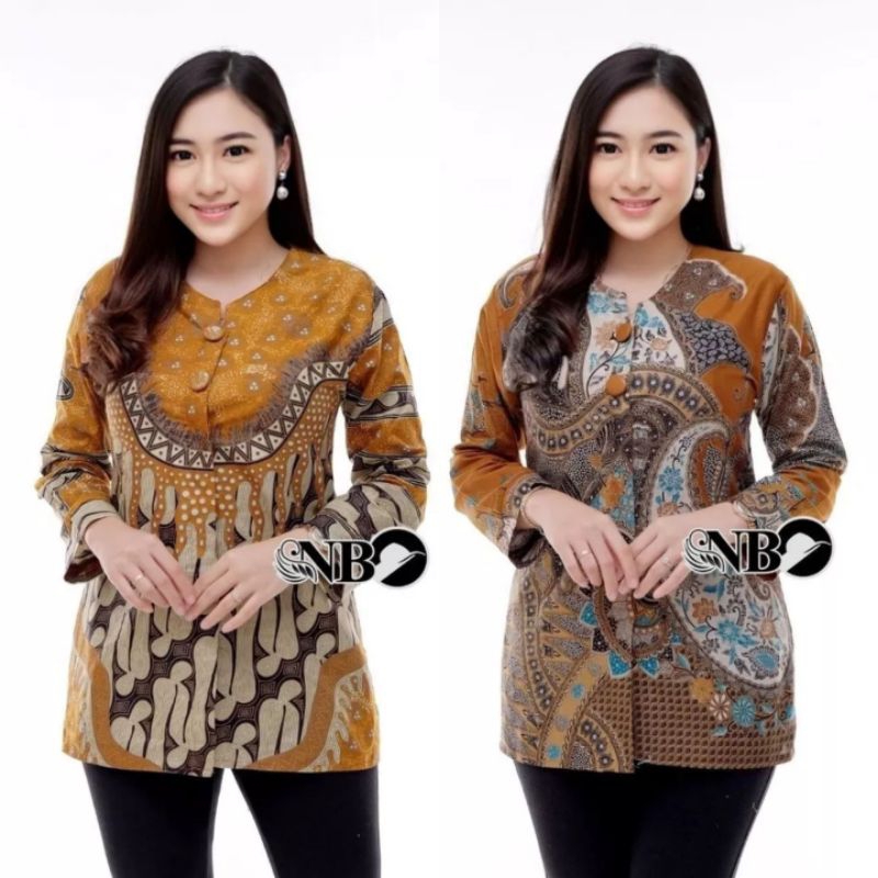 Jual ATASAN BATIK WANITA BLOUSE KANTOR BLOUSE KERJA SERAGAMAN BATIK TRENDY INTERNATIONAL ...