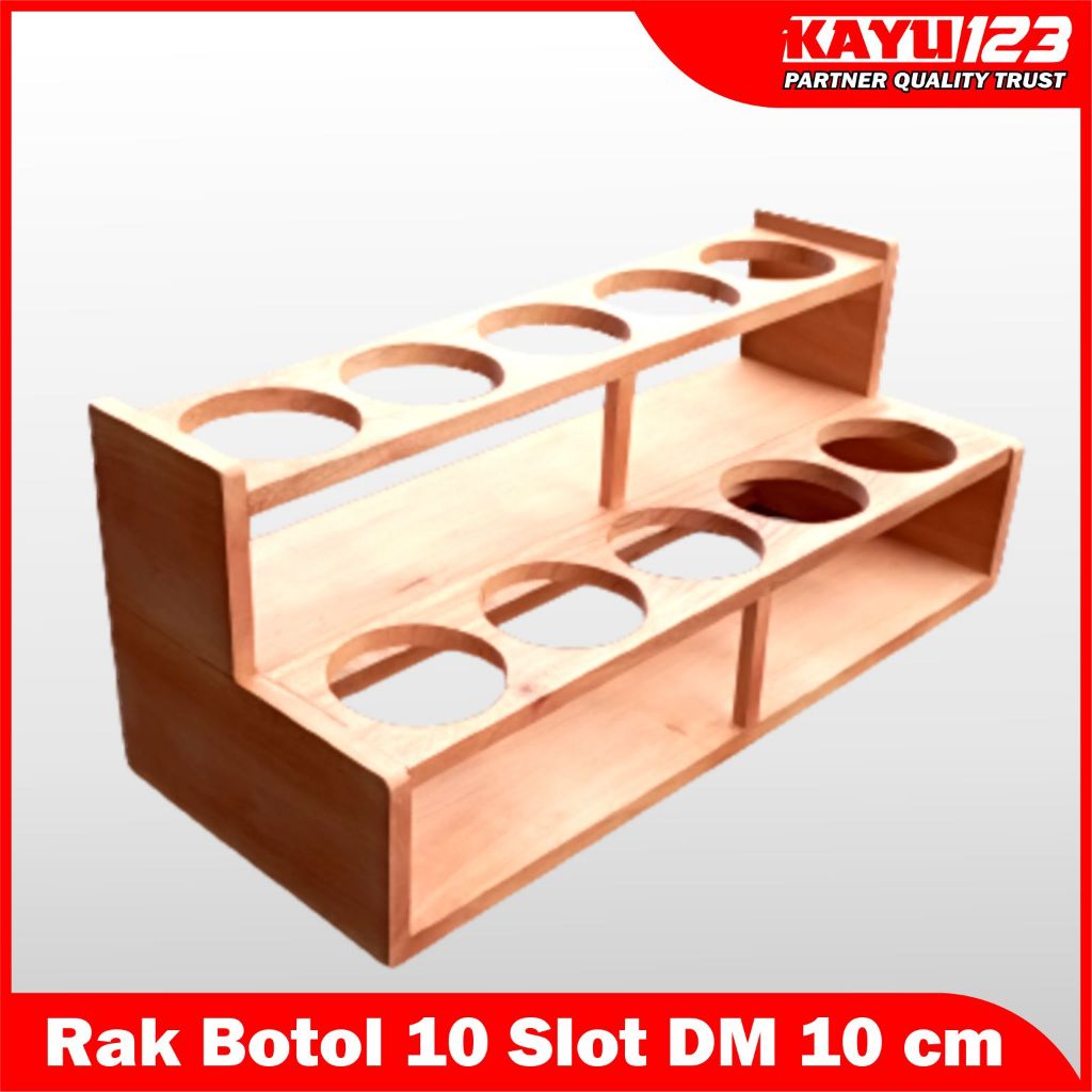 Jual Rak botol tingkat Kayu Serbaguna diameter 10 Cm Rak Botol bumbu ...
