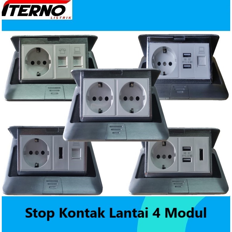 Jual Stop Kontak Lantai 4 Modul Iterno | Shopee Indonesia
