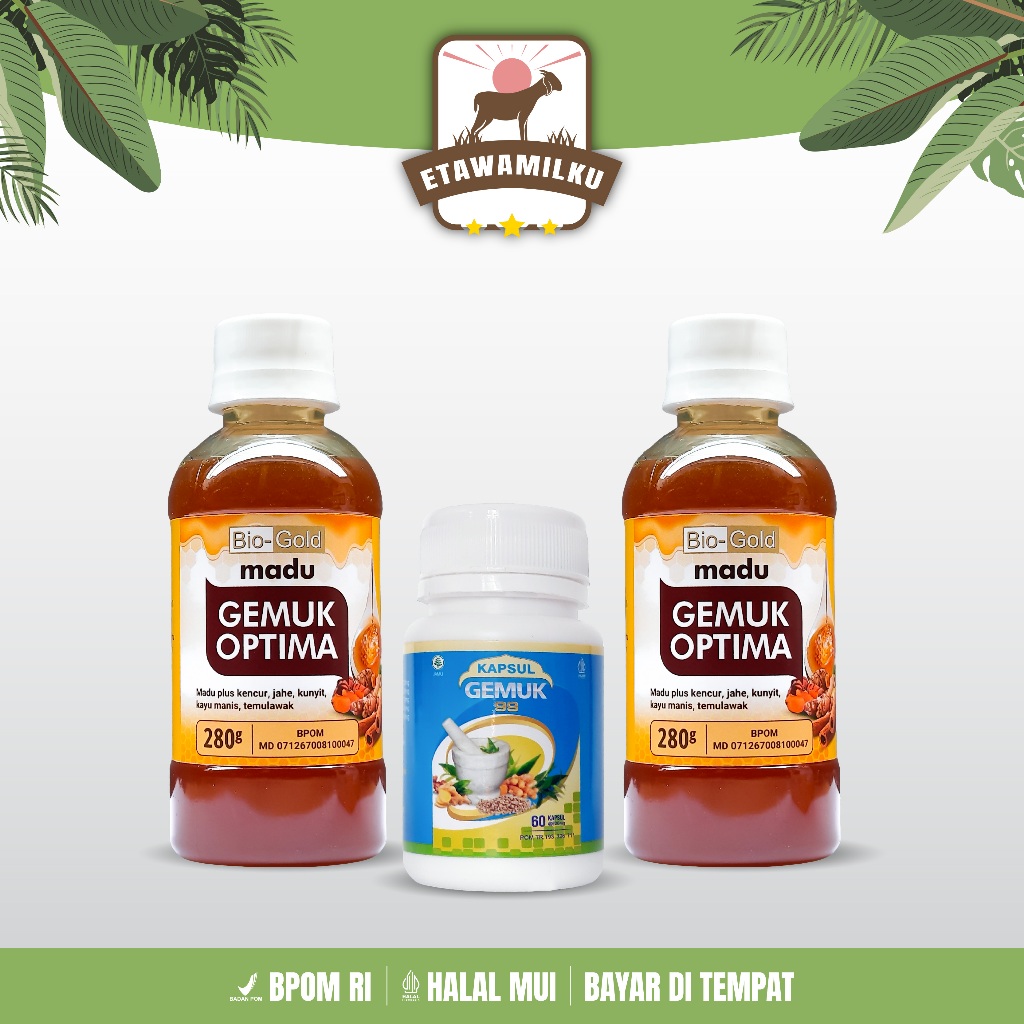 Jual Madu Gemuk Optima 2 Botol Dan Kapsul Gmk 99 1 Botol Penggemuk ...