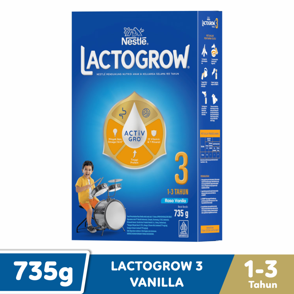 Jual Lactogrow 3 Vanilla 735g | Shopee Indonesia