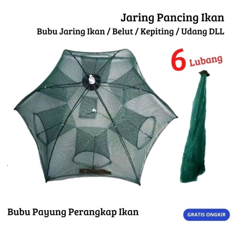 Jual Bubu Payung lubang 2 4 6 8 12 16 bubu ikan perangkap ikan | Shopee Indonesia