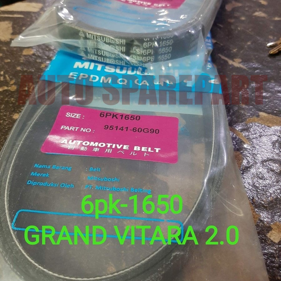 Jual fan van v belt tali kipas 6pk-1650 grand vitara 2.0cc 6pk1650 ...