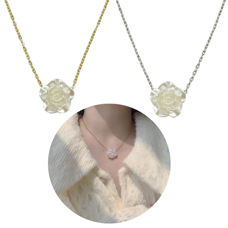 Jual Jocelyn Rose Flower Korean Necklace Chain Kalung Rantai Bunga ...