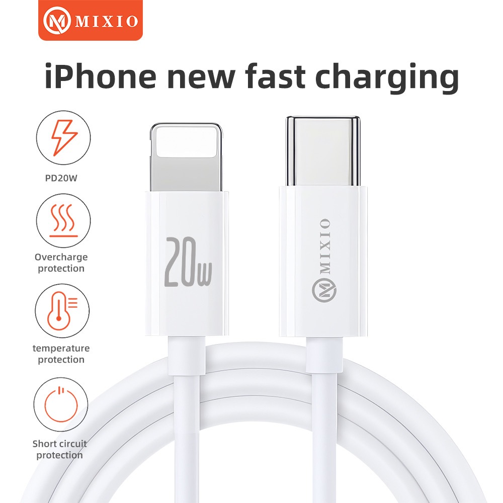 Jual MIXIO MK-01L KABEL DATA TYPE C TO LIGHTNING IP 20W FAST CHARGE ...