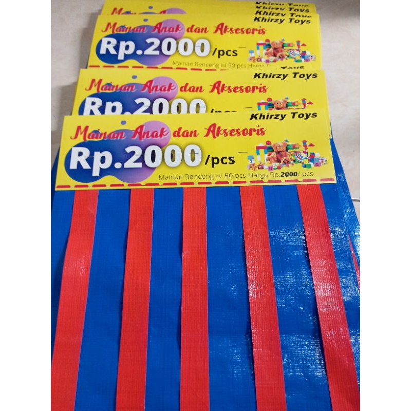 Jual Jual 5 dan 10 pcs Tempat mainan Anak-anak Rencengan warung Serba ...