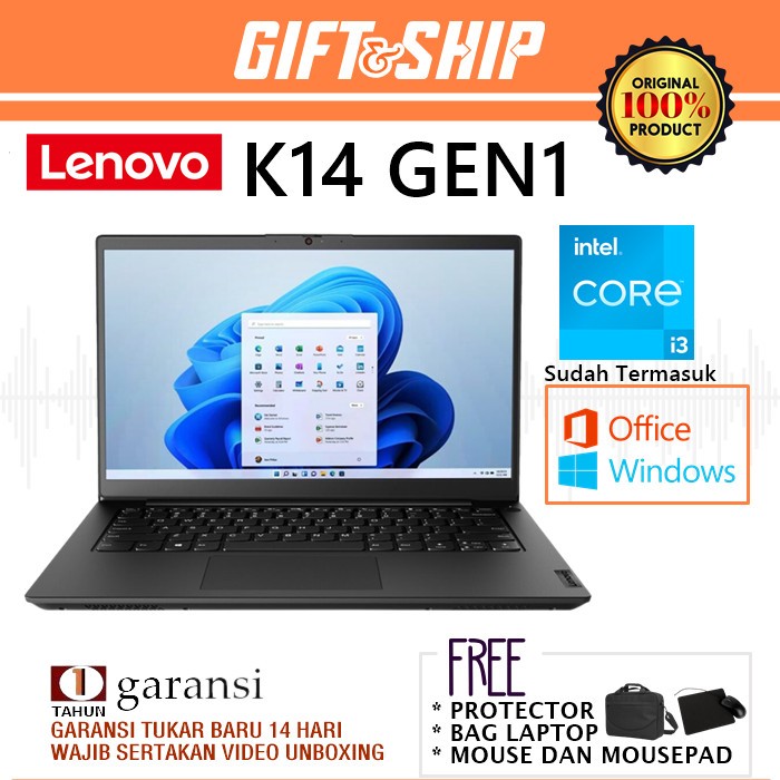 Jual LENOVO K14 | intel Core i3-1115G4 | RAM 16GB | SSD 512GB | 14" FHD | W11 | Shopee Indonesia