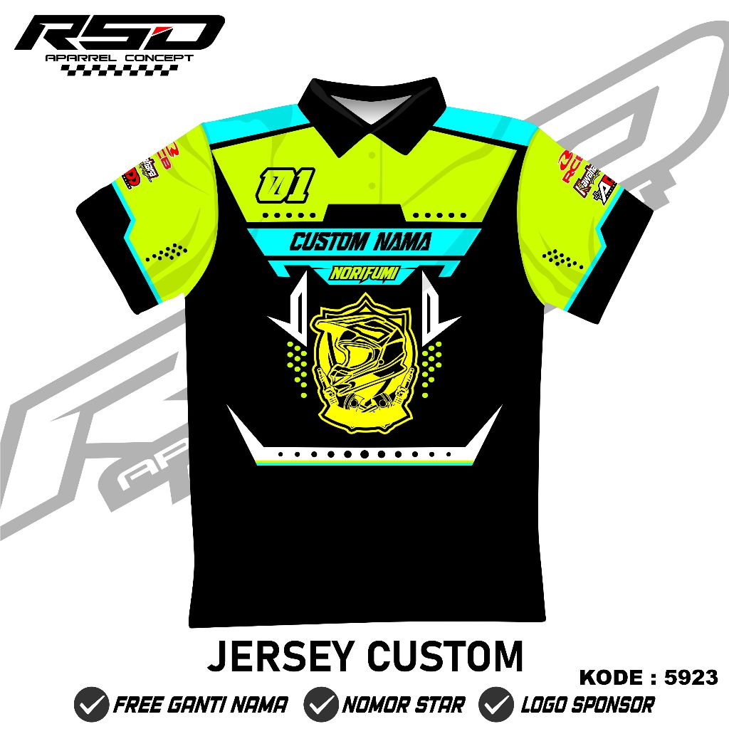 Jual Kaos Baju Jersey Racing Custom Full Printing Jersey Balap Jersey ...