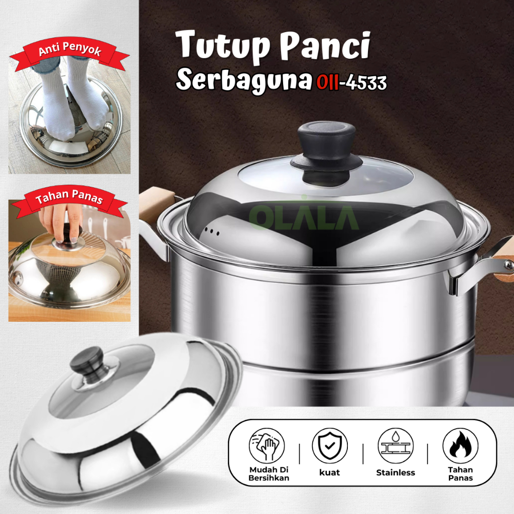 Jual TUTUP PANCI KUALI STAINLESS KACA HANDLE KNOP PENTOL ANTI PANAS OLL ...