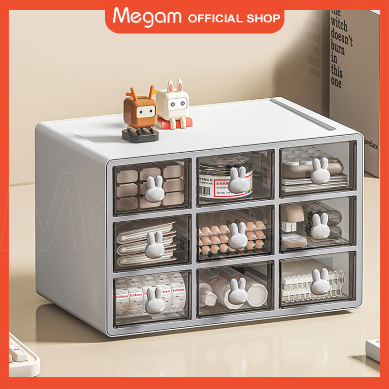 Jual Megam Rak Laci Mini Acrylic Organizer Box Laci Bunny Head ...