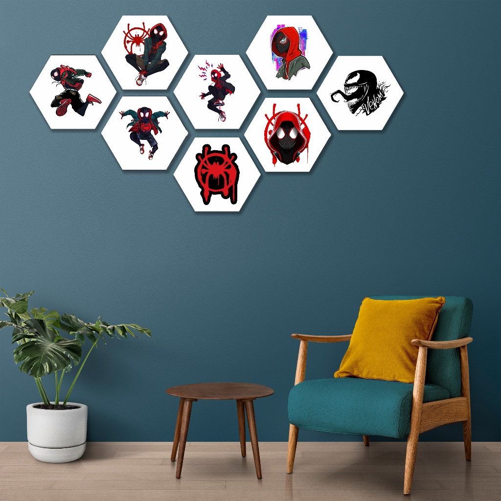Jual HIASAN DINDING HEXAGONAL TEMA ABSTRACK AESTHETIC / POSTER KAYU ...