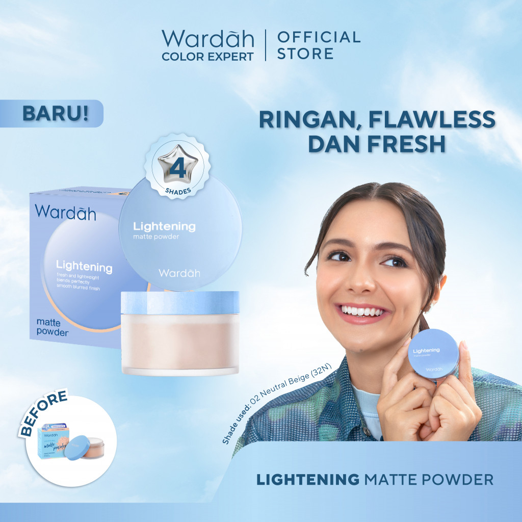 Jual WARDAH LIGHTENING MATTE POWDER 20G (bedak tabur) | Shopee Indonesia
