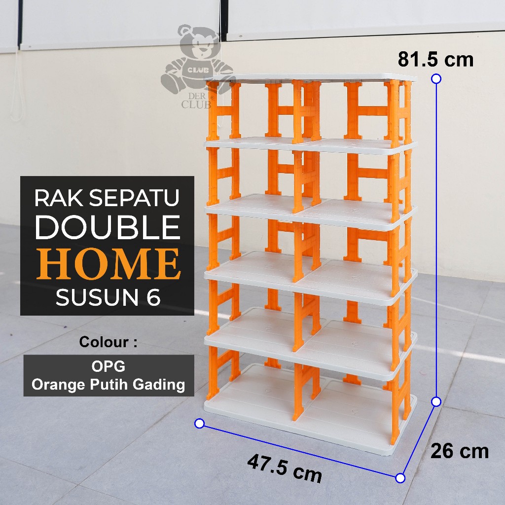 Jual DOUBLE HOME Club (DHM) - Rak Sepatu Plastik Club / Rak Sepatu ...