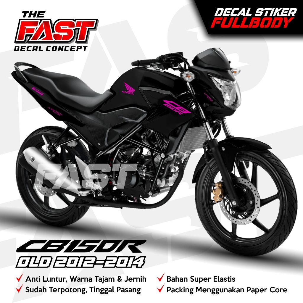 Jual TERBARU Decal Sticker Full Body CB150R Old 2012-2014 Polos Hitam ...