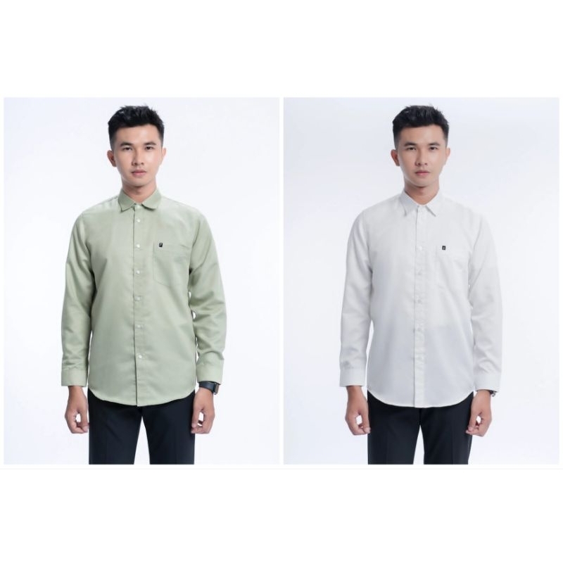 Jual Koko Premium Modern Fadkhera AHSAN Sage Green & White | Shopee ...