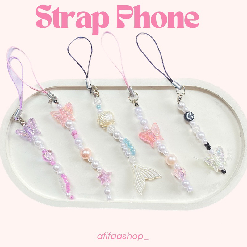 Jual strap phone aesthetic/gantungan HP/Phone Charm/phone strap lucu ...