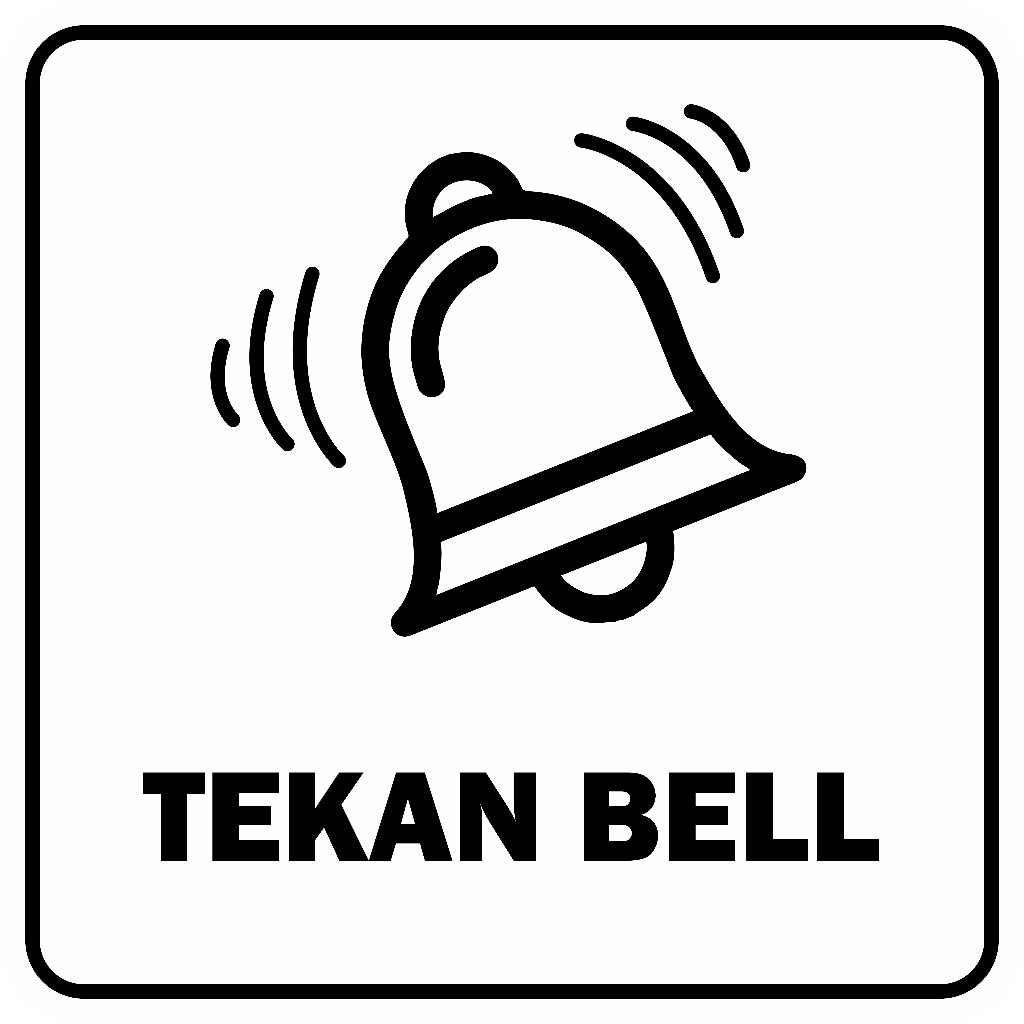 Jual Papan Bel / Bell Sign Akrilik / Acrylic Sign Penunjuk Bel Rumah ...
