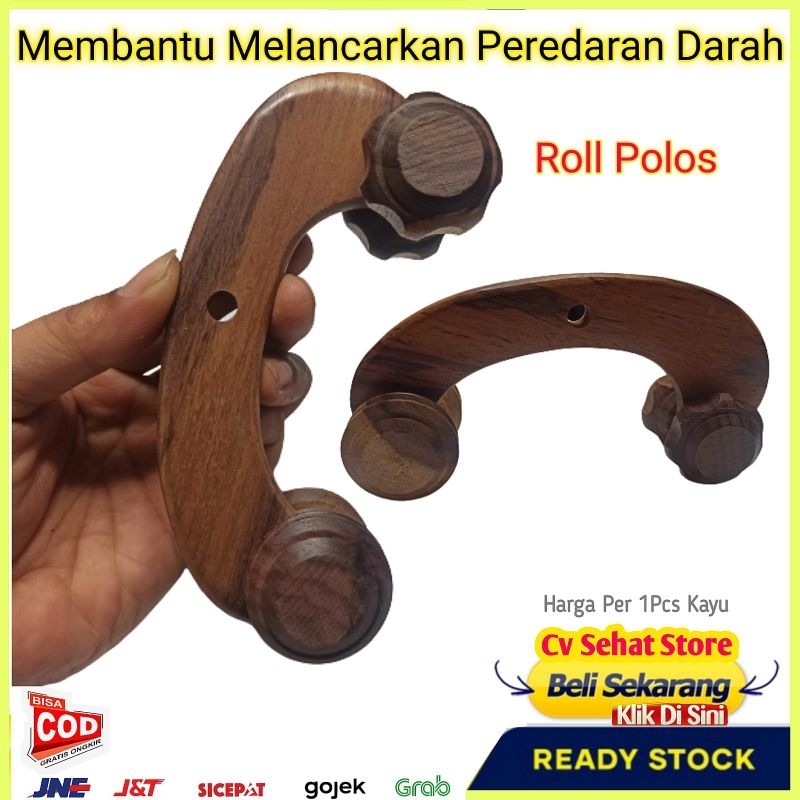 Jual Alat Pijat Roll Kayu Terapi Punggung Pijit Refleksi Telapak Kaki Pijet Tangan Tradisional ...