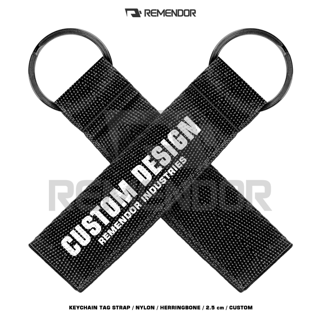 Jual REMENDOR Gantungan Kunci Custom Design Keychain Webbing Nylon Ring ...