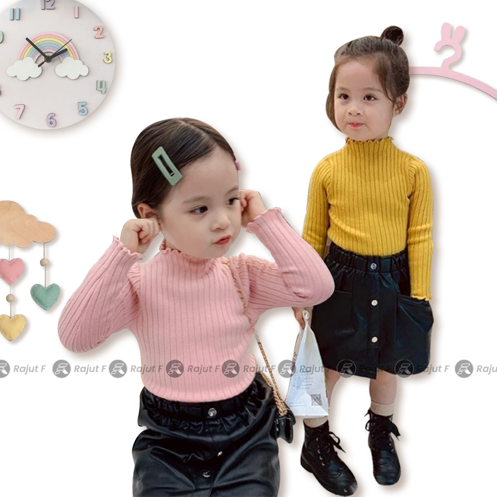 Jual Baju Rajut Anak Perempuan Lengan Panjang Gaya Korea usia 6-9 tahun ...