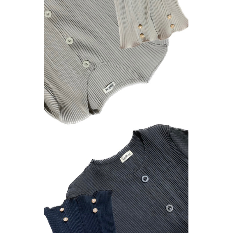 Jual pleated lily button by Zashaa | Shopee Indonesia