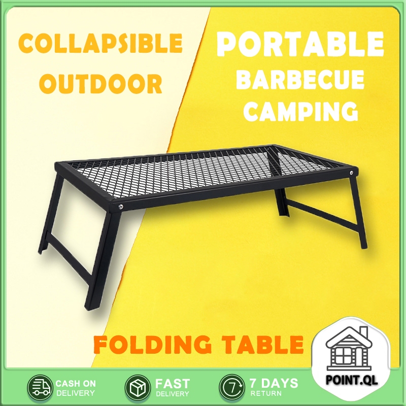Jual meja lipat portable folding net table camping mesh drain rack ...