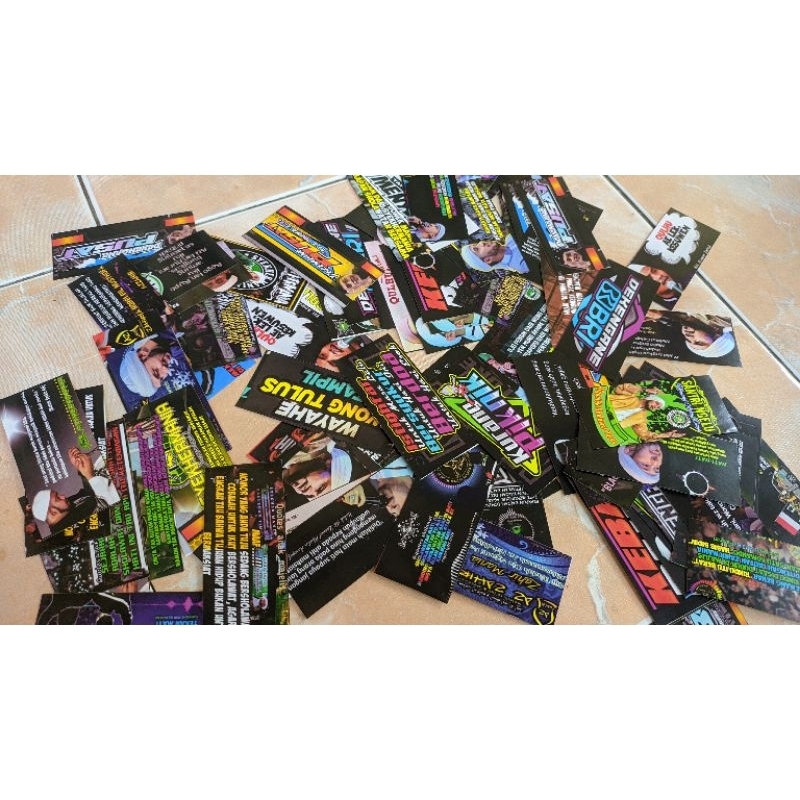 Jual 6 stiker potongan Dekengane pusat, zahir mania, syekher mania ...