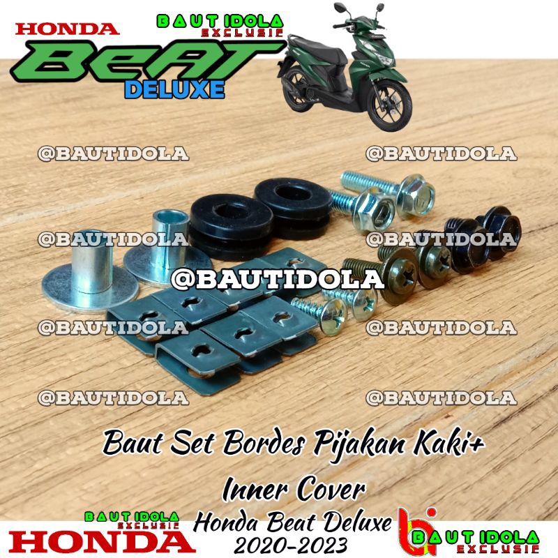 Jual Baut Set Bordes Pijakan Kaki+Inner Cover Honda Beat Deluxe 2020 ...