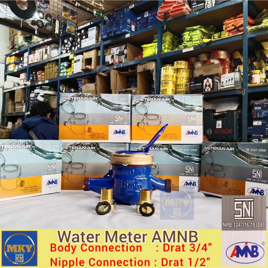 Jual Meteran air SNI PDAM besi 1/2 inch-Flow meter PAM 1/2"-Water meter ...
