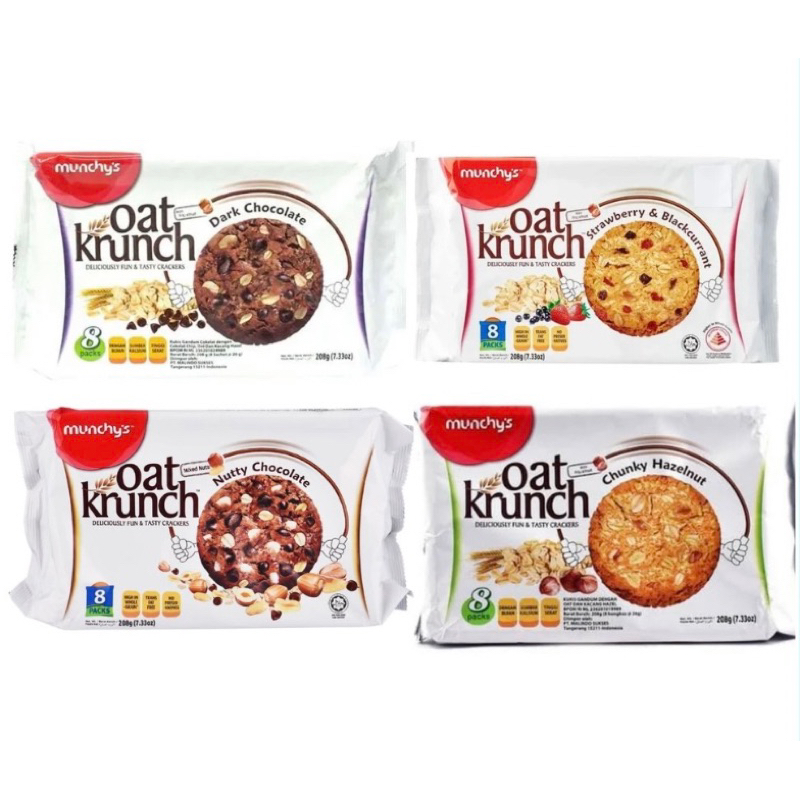 Jual Munchy’s Oat krunch /Biskuit Gandum/Biskuit diet - Dark chocolate ...