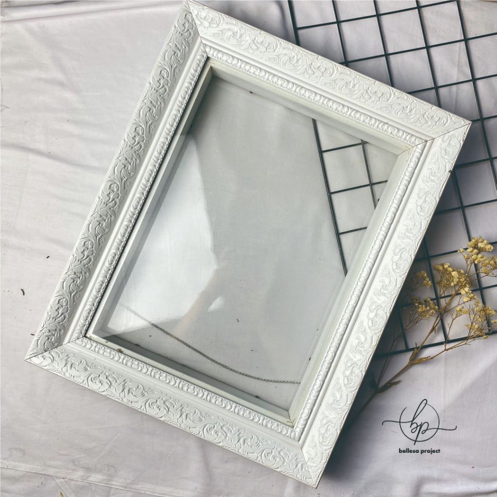 Jual FRAME UKIR MINIMALIS PUTIH UNTUK MAHAR | Shopee Indonesia