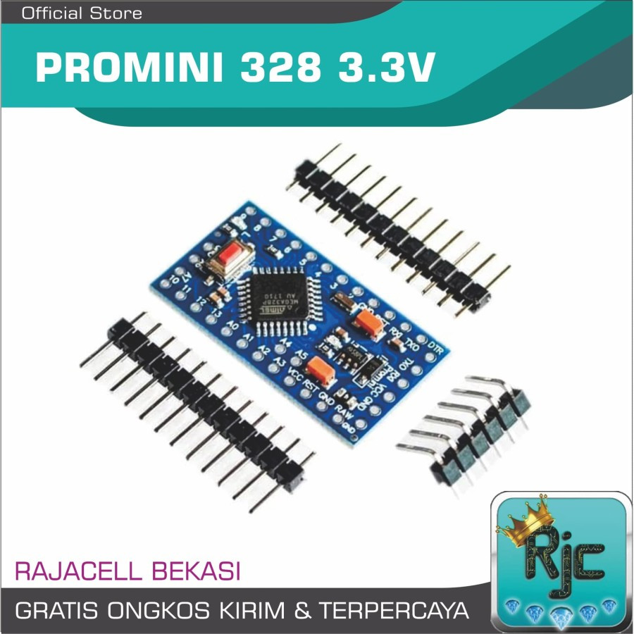 Jual Promini 328 3.3V 8Mhz Pro mini Atmega328 compatible Arduino ...