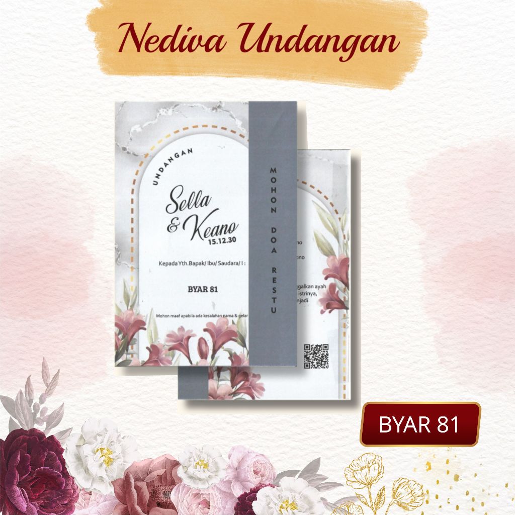 Jual (FREE ALBUM) Blangko Undangan Pernikahan | BYAR 81 Harga Murah ...