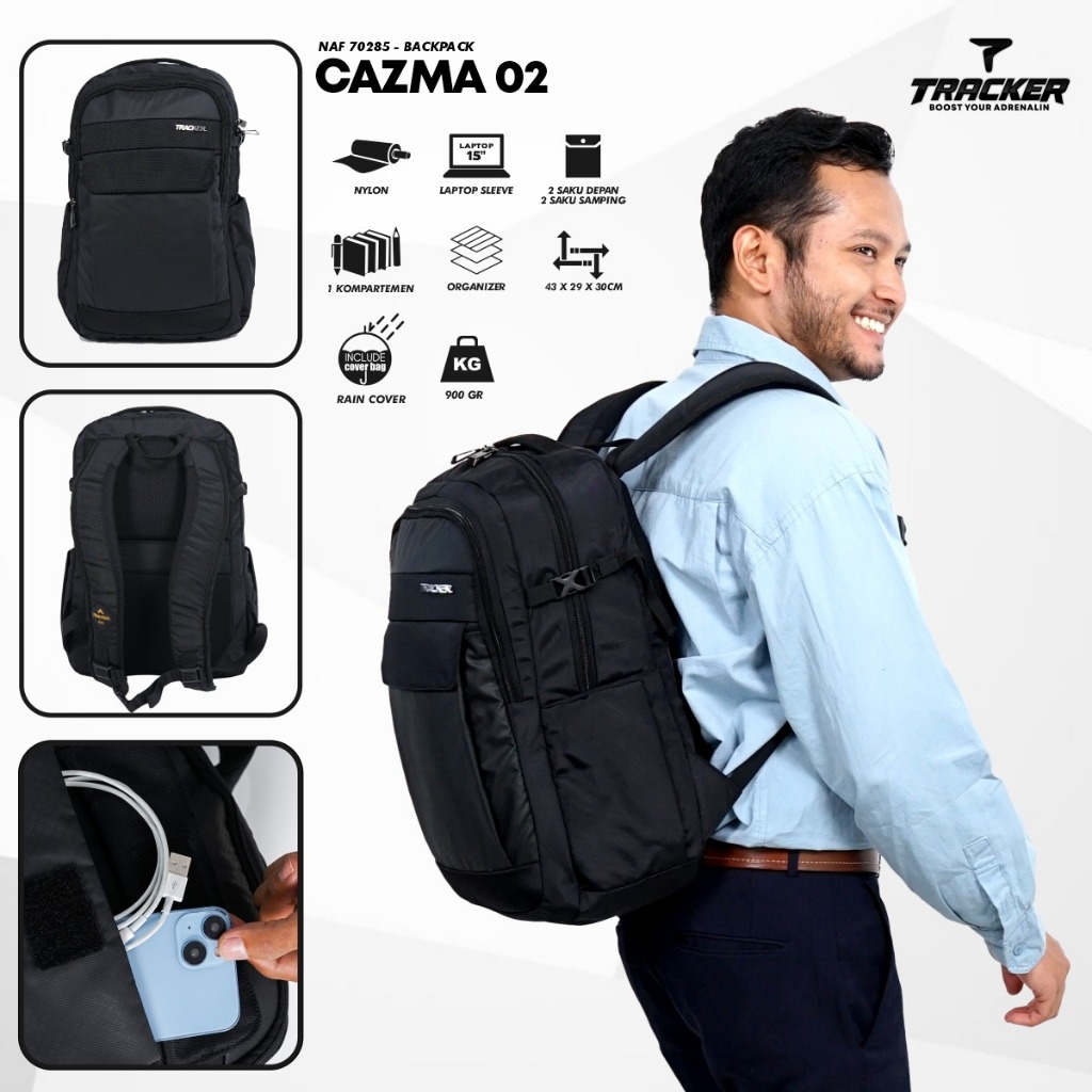 Jual Tas Ransel Pria Tracker Series Cazma 0.2 | Shopee Indonesia