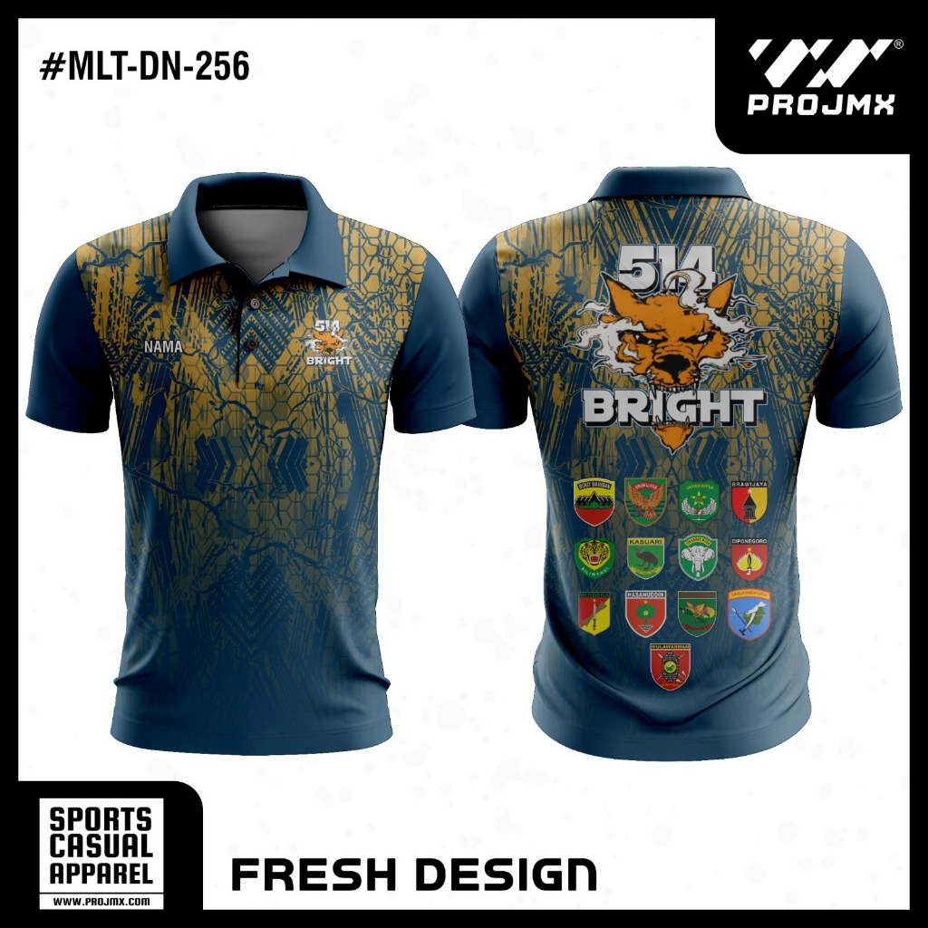 Jual PROJMX - KAOS JERSEY MILITER LETTING BRIGHT 514 ( BISA CUSTOM ...