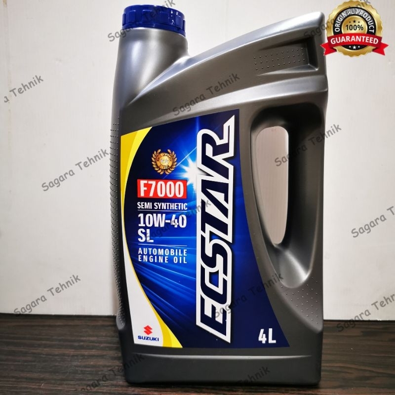Jual OLI ECSTAR SGO SEMI SYNTETIC 10W-40 SL 4 LITER F7000 4L | Shopee Indonesia