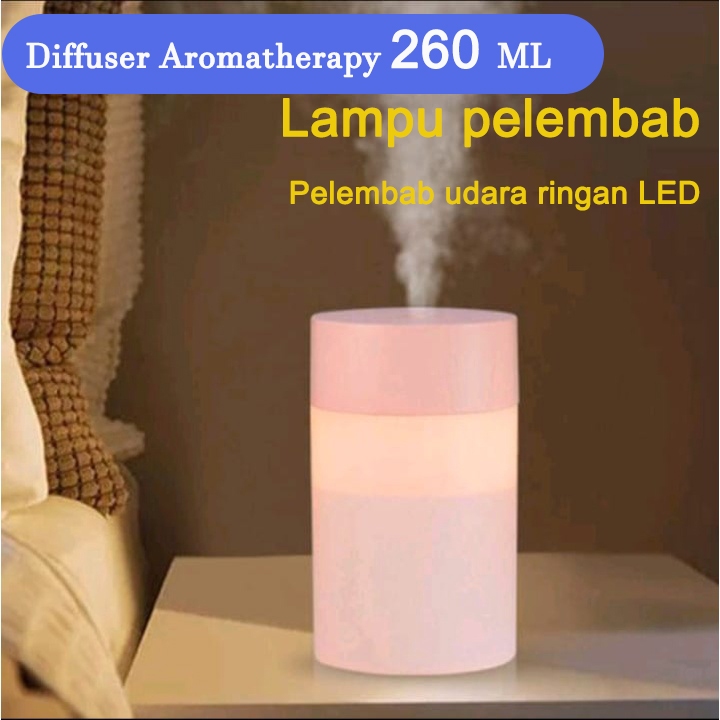 Jual Humidifier Diffuser air aromatherapy 260 ml with 7 colour LED Lamp ...