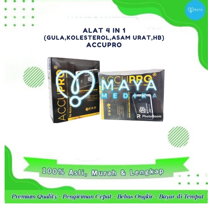 Jual Alat Cek 4 in 1 Accupro (Gula,Kolesterol,Asam Urat,HB) | Shopee ...