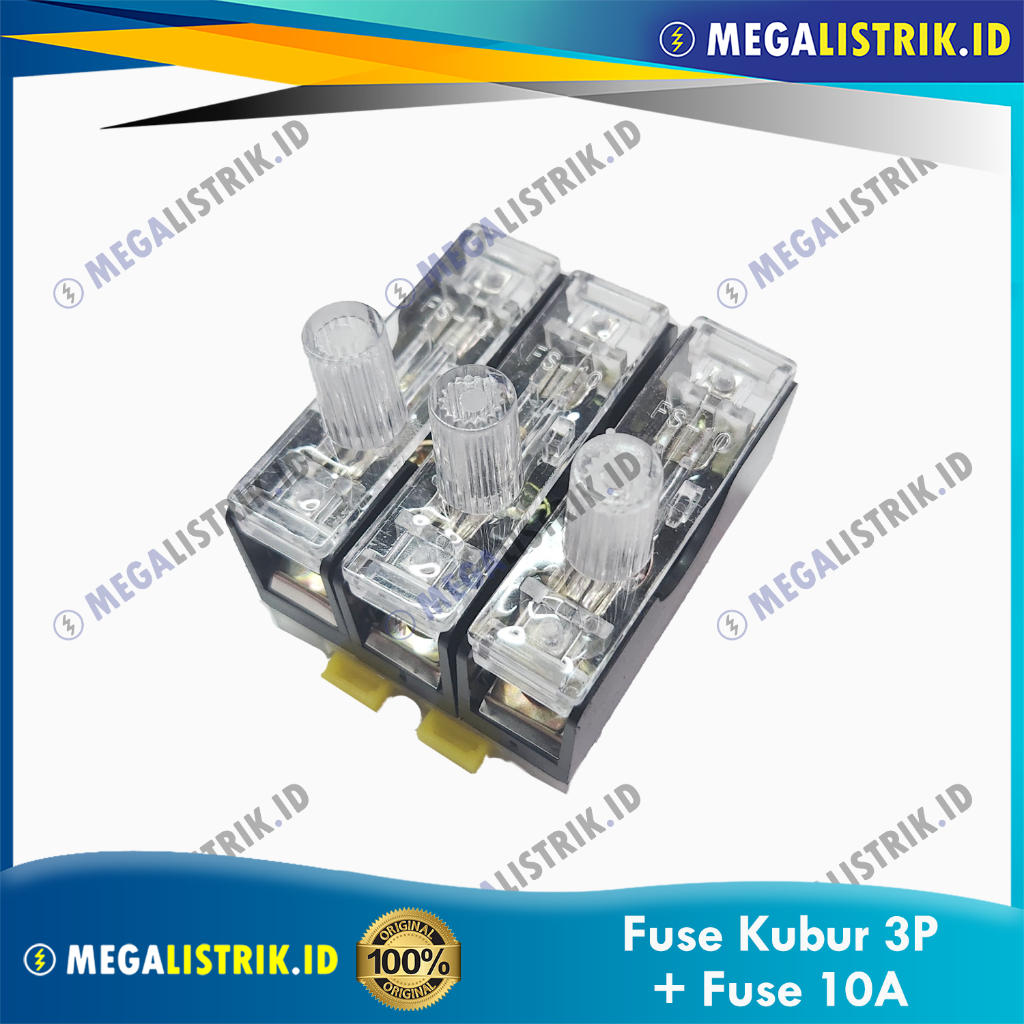 Jual FORT FUSE KUBUR 3P + FUSE SEKERING KACA 3 PHASE 10A FS-103 ...