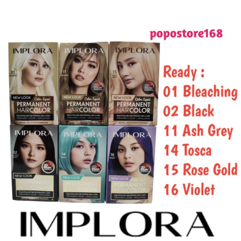 Jual SEMIR RAMBUT IMPLORA PERMANEN/ PEWARNA RAMBUT BLEACHING IMPLORA ...