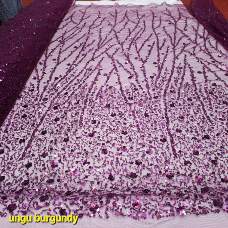 Jual Kain Brokat Sequin Full Payet/Tille Luccena Full Payet | Shopee ...