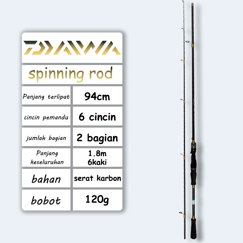 Jual DAIWA Fishing Rod Combo SET Reel Spinning Joran Pancing Casting 1 Set BaitCasting Mancing ...