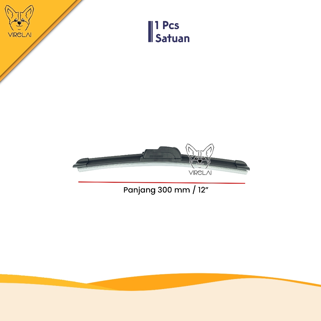 Jual [SATUAN] Wiper Frameless Mobil Universal Wiper Blade 12 Inch - 26 ...