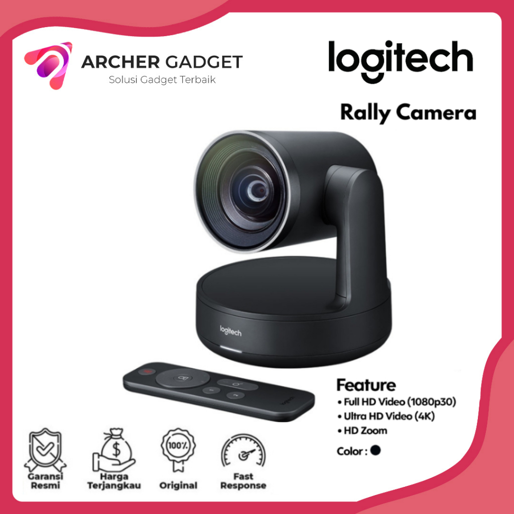 Jual Logitech VC Rally Camera Ultra HD Video 4K Garansi Resmi 2 Tahun ...