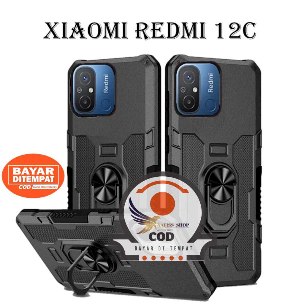 Jual CASING HP XIAOMI REDMI 12C CASE ROBOT HIT EYE RING CASING STANDING ...